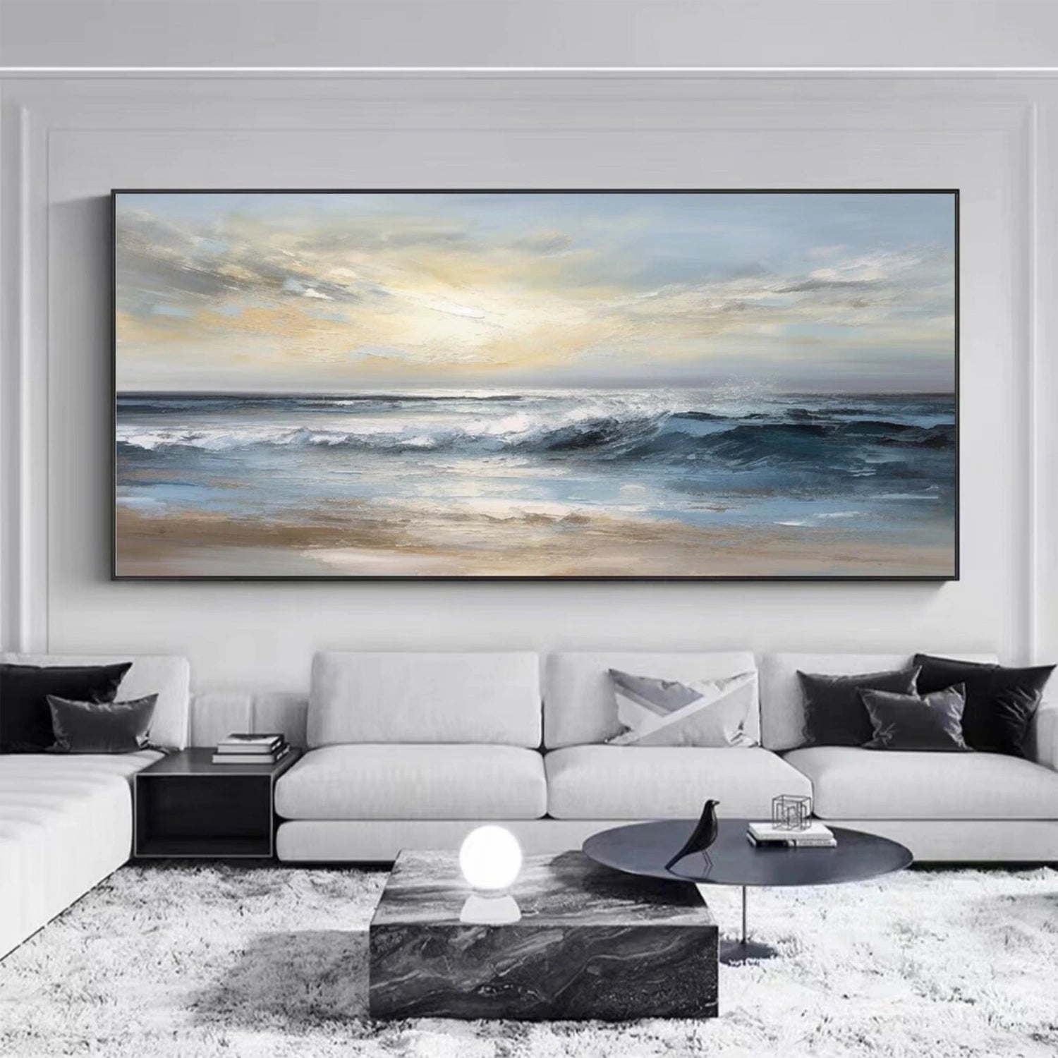 Sky And Ocean Abstract Wall Art #SO259